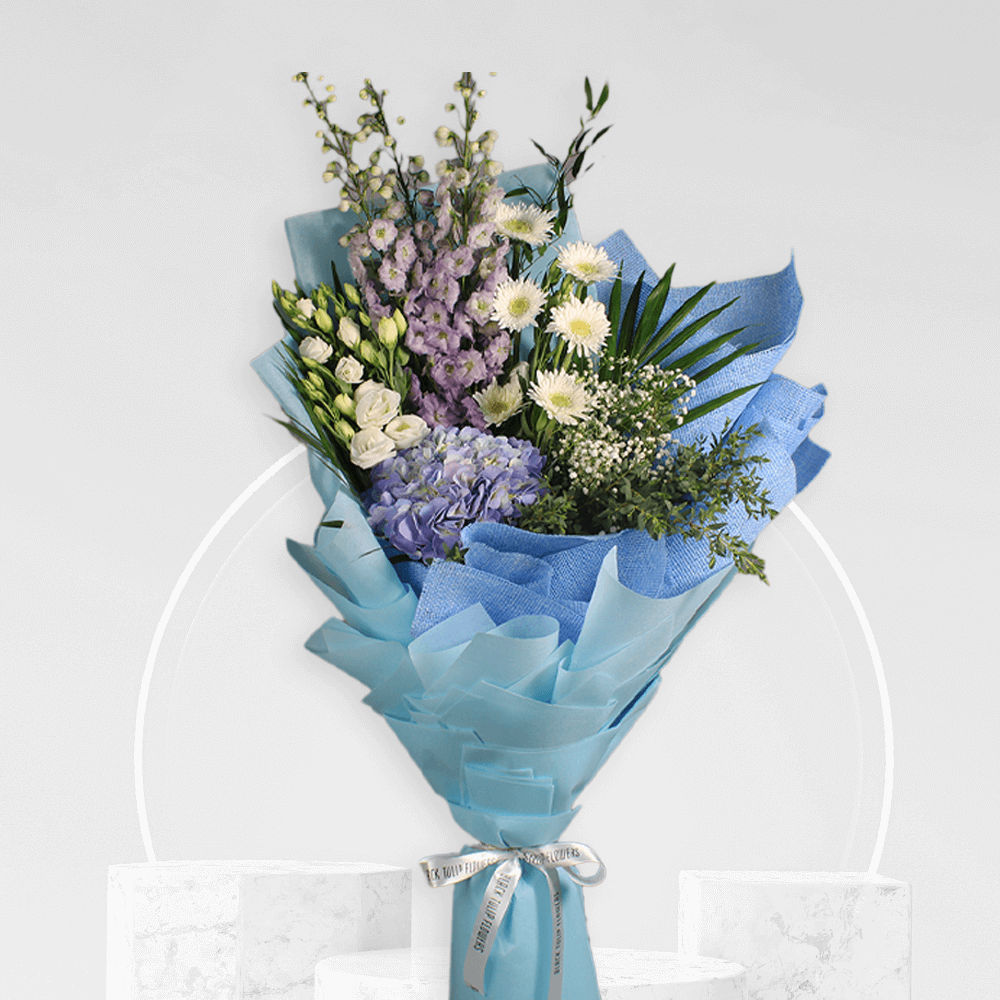 Cool Blue - Order Blue Theme Bouquet online at btf.in
