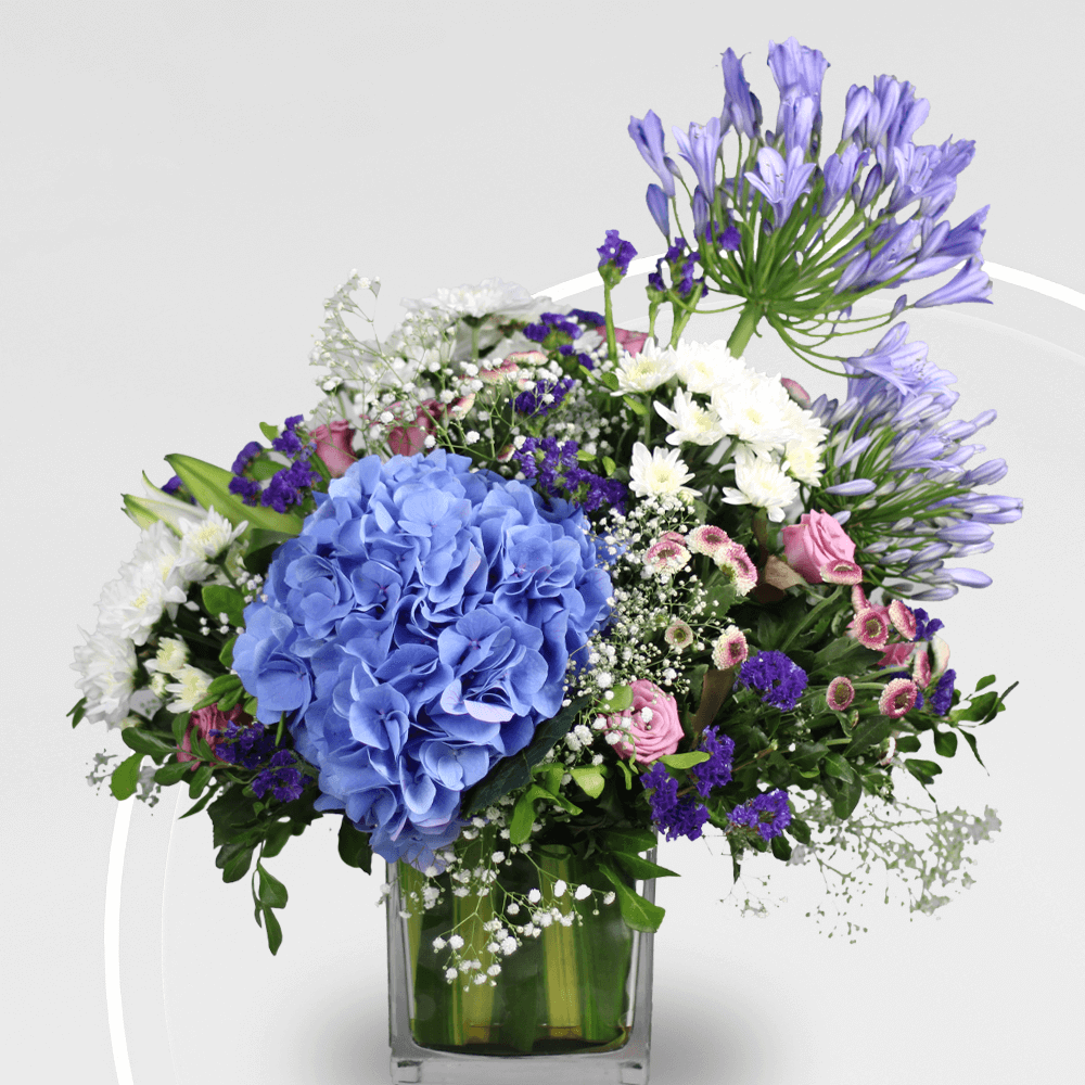 Buy hydrangea flower arrangement- Blue Lagoon I Btf.in