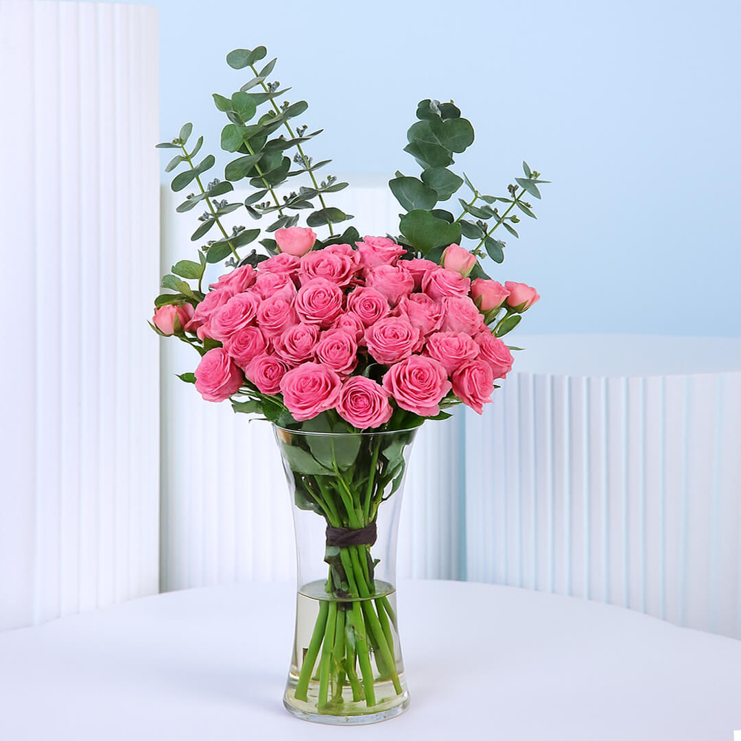 20 Blush Roses and Eucalyptus Greens | Order Red Rose